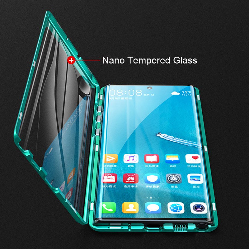 Magnetic Tempered Glass Double-sided Phone Case For Samsung – warmyard