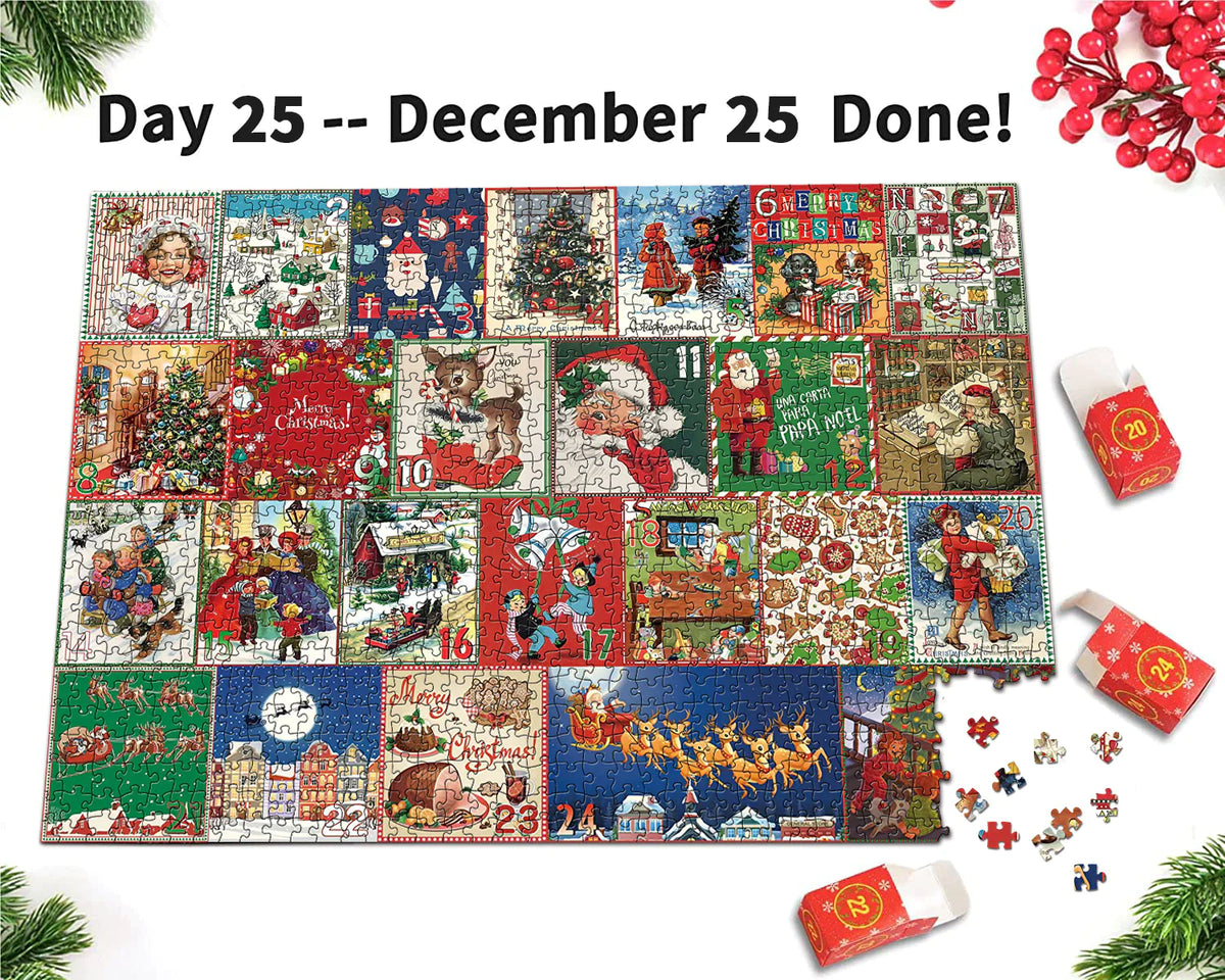 Christmas Advent Calendar Jigsaw Puzzle 1000pcs – warmyard